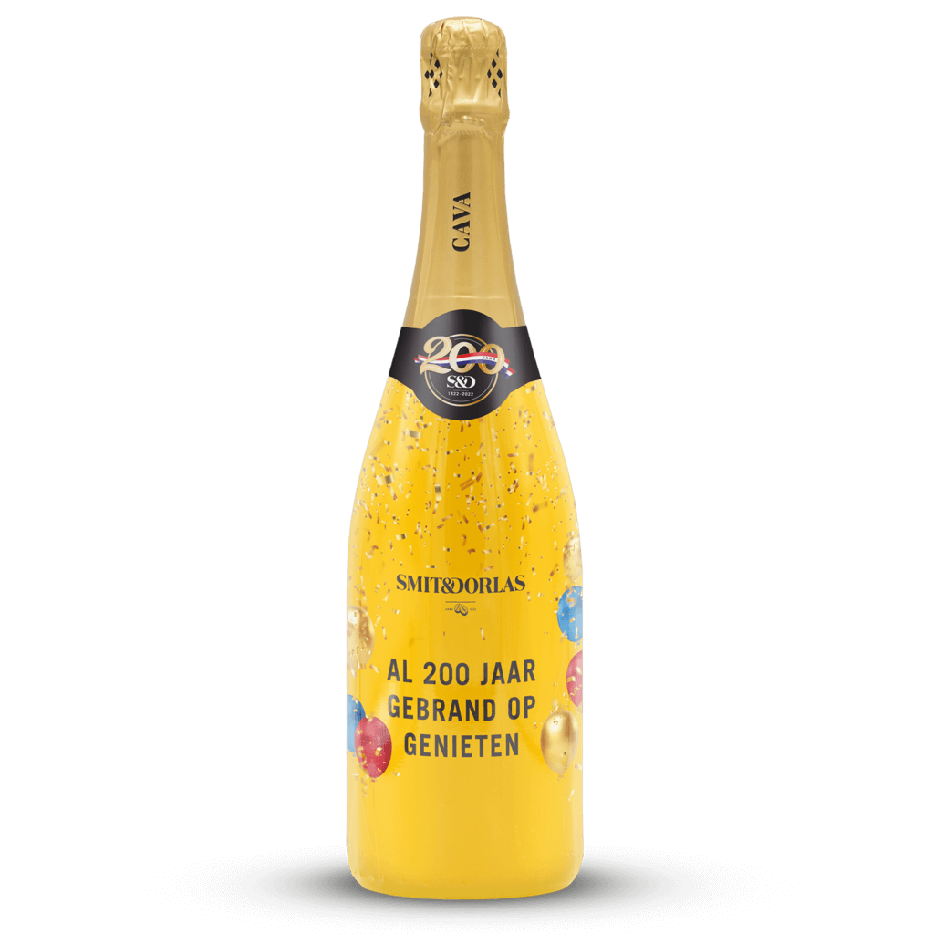 Fles cava volledig bedrukt in eigen stijl? BedrukteFles